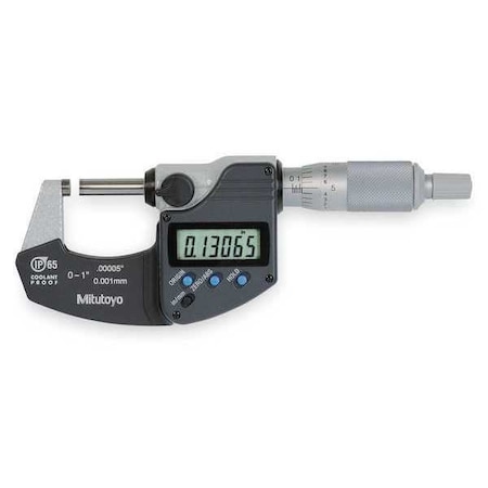 Mitutoyo Electronic Micrometer, 1", Cert, SPC 293-330-30CAL | Zoro
