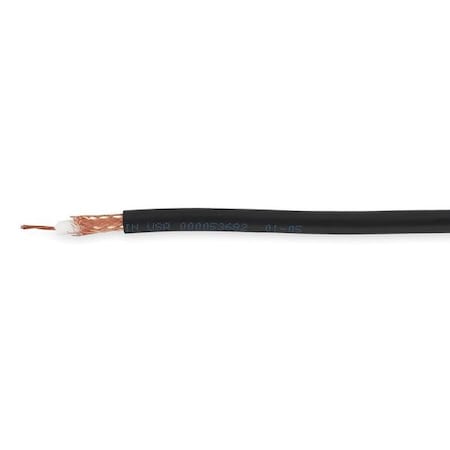 Carol Coaxial Cable, RG5-8, 20 AWG, Black C1166.41.01 | Zoro