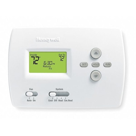 Honeywell Low Voltage Thermostat, 5-2 Programs, 2 H 1 C, Hardwired ...