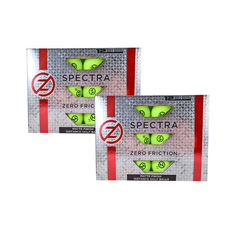 Zero Friction 2 Dozen Spectra Matte Finish Golf Balls, Lime CC210001 | Zoro