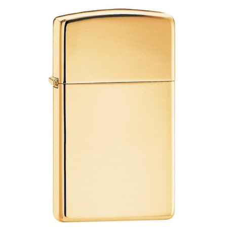Zippo Slim Pocket Lighter, High Polish Brass 1654B | Zoro