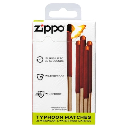 Zippo Typhoon Matches - Windproof & Waterproof Matches and Strike Pads ...