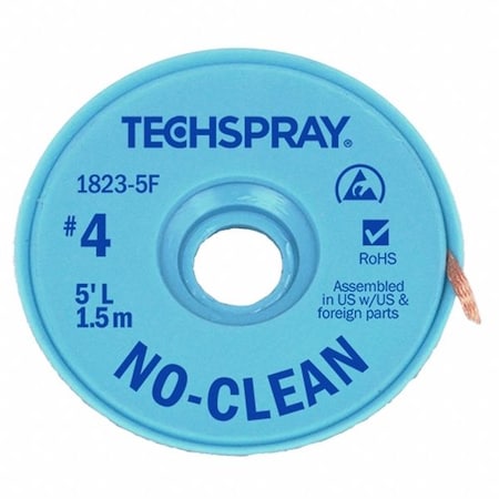 Techspray No-Clean Blue No 4 Braid - AS 1823-5F | Zoro
