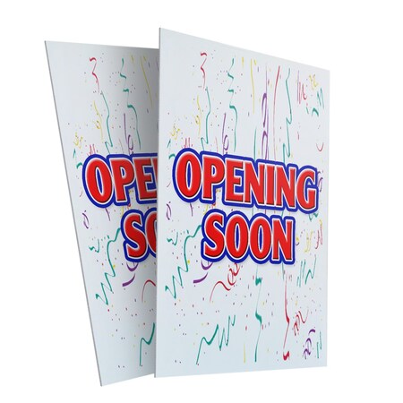 Signmission Opening Soon, Plastic Signs Only 24 Inch x 36 Inch ...
