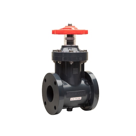 Asahi Valve, Gate, 5", PVC, Flanged, PP 1251050 | Zoro