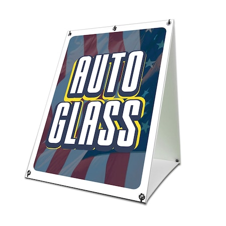 Signmission Auto Glass, 24 Inch x 18 Inch A-frame Yard Sign, Coroplast ...