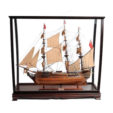 Tokens HMS Surprise Large with Table Top Display Case - Natural Wood ...