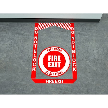 Creative Safety Supply Fire Exit, Sign Bundle, Center Floor Sign Size ...