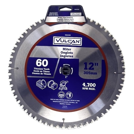 Vulcan Circular Saw Blade, 12 in Dia, 1 in Arbor 391281OR | Zoro