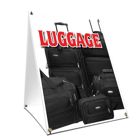 Signmission Luggage, 24 Inch x 18 Inch A-frame Yard Sign, Plastic Sign ...