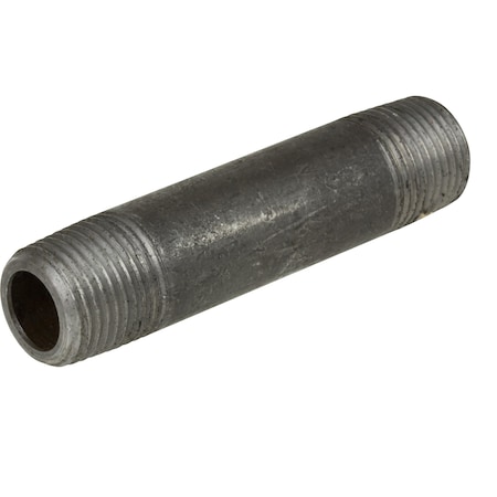Usa Industrials Pipe Nipple, Black-Coated Steel, Schedule 80, Seamless ...