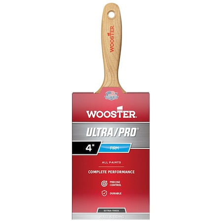 Wooster 4" Wall Firm, Nylon/Polyester Bristle, Paint Brush, Wood Handle ...
