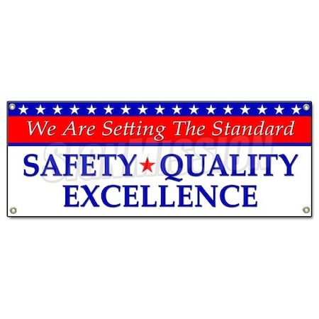 Signmission Setting The Standard Safety, 18 Inch x 48 Inch, Banner B ...