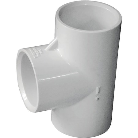 Lasco Pipe Tee, 1 in, Slip, PVC, White, SCH 40 Schedule, 450 psi ...