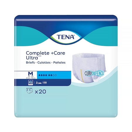Tena Complete +Care Ultra Briefs with CurvDefence, Medium, 100PK 67450 | Zoro