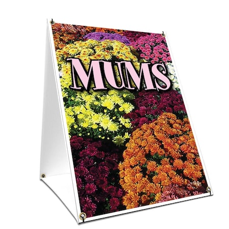 Signmission Mums, 24 Inch x 18 Inch A-frame Yard Sign, Plastic Sign SBC ...