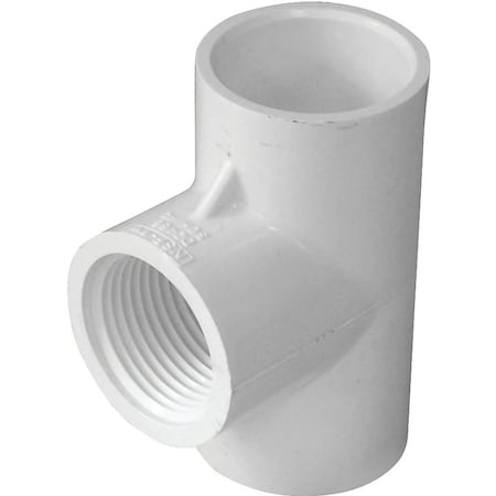Lasco Pipe Tee, 34 in, Slip x FPT, PVC, White, SCH 40 Schedule, 480 psi Pressure 402007BC | Zoro