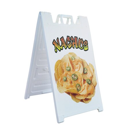 Signmission Nachos, A-Frame & 2 Decals Installed, Heavy-Duty Plastic ...