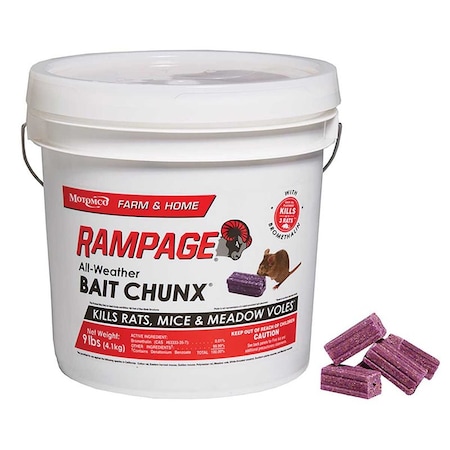 Motomco RAMPAGE Bait Chunx Rat and Mice Bait-4lbs 22249 | Zoro