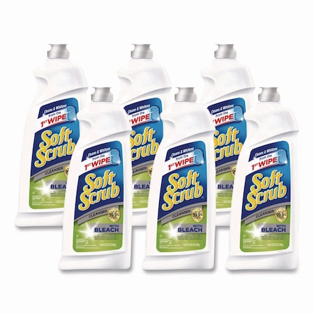 Soft Scrub Cleaners & Detergents, Bottle, Bleach, 6 PK 15519 | Zoro