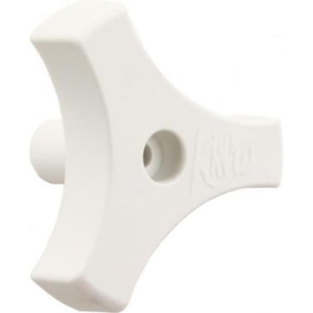 Jr Products 0.81 in. Tri-lug Window Knob, White JRP20185 | Zoro