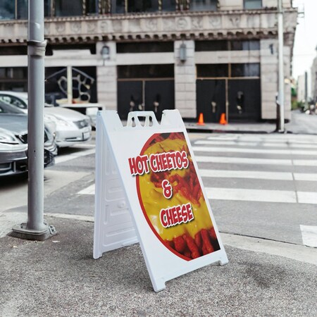 Signmission Hot Cheetos & Cheese, A-Frame & 2 Decals Installed, Heavy ...