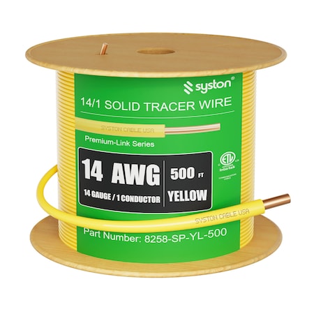 Syston Cable Technology 14 AWG Tracer Wire Solid Copper Conductor ...
