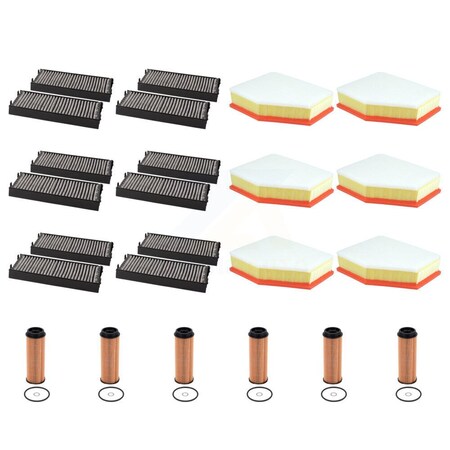 Pur 6x Air + 6x Cabin + 6x Engine Cartridge Oil Filter 18 Total Kit For ...