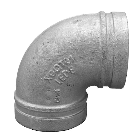Industrial Choice Groove 90 Elbow Short Radius Galvanized 2.5 inch GV ...