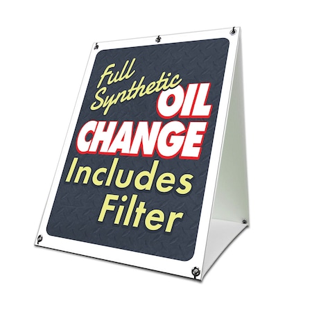 Signmission Oil Change, 36 Inch x 24 Inch A-frame Yard Sign, Coroplast ...