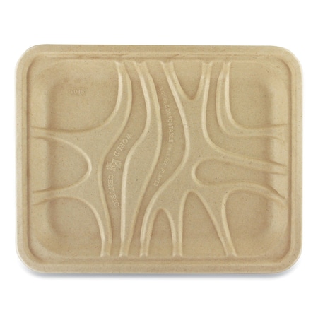 World Cent Fiber Trays, 9.1 x 7.1 x 0.7, Natural, Paper, 500/Carton ...