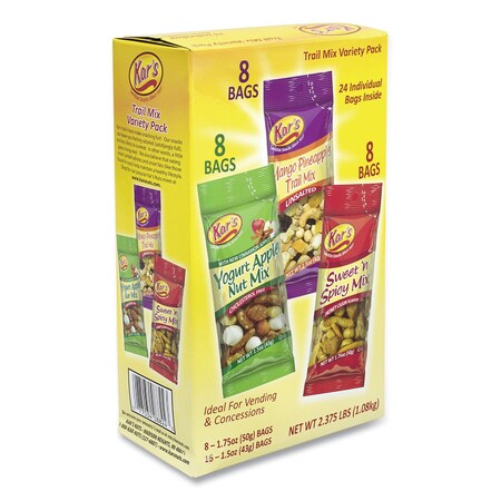 Kars Trail Mix Variety Pack, Assorted Flavors, 24 PK 83610 | Zoro