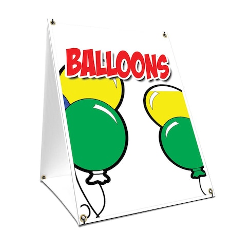 Signmission Balloons, 36 Inch x 24 Inch A-frame Yard Sign, Plastic Sign ...