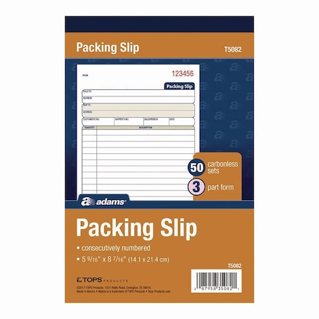 Adams Business Forms Multipart Packing List Forms, Three-Part ...