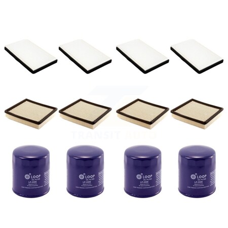 Pur 4X Air + 4X Cabin + 4X Engine Oil Filter 12 Total Kit For Chevrolet ...