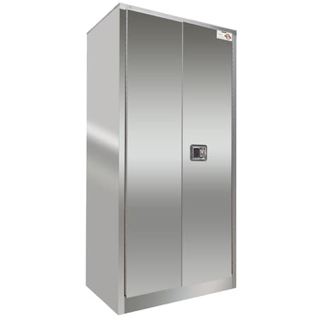 Securall Storage Cabinet, 172 gal, 4 Shelves, Stainless Steel, 36 in W ...