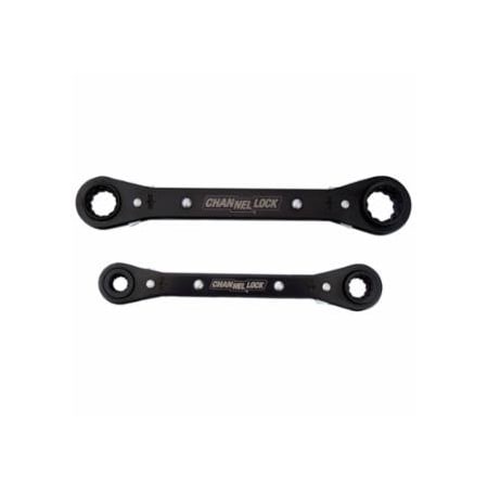Channellock 2 Pc 4-in-1 Ratcheting Box Wrench Set, Inch 140-841S | Zoro