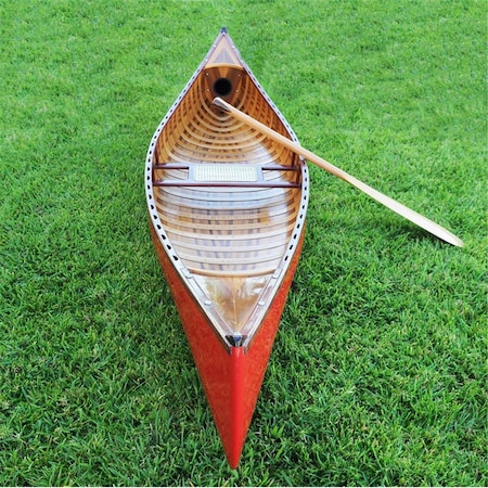 Tokens Red Wooden Canoe 10 ft. with Ribs Curved Bow TO3118719 | Zoro