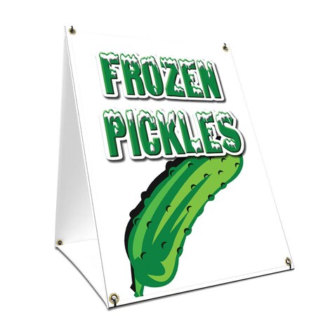 Signmission Frozen Pickles, 24 Inch x 18 Inch A-frame Yard Sign ...