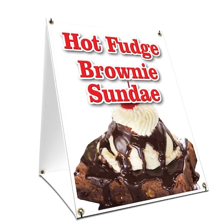 Signmission Hot Fudge Brownie Sundae, 36 Inch x 24 Inch A-frame Yard ...