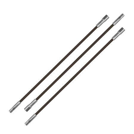 Chromex 3-Piece 9ft Fiberglass Chimney Rod Extensions with 1/4'' NPT ...