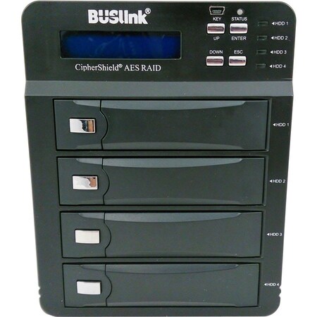 Buslink Media Buslink CipherShield 256-bit AES USB 3.0/eSATA 4-bay RAID ...