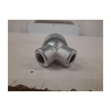 Eaton Conduit Fittings Capped Elbow, 1/2'', Electrogalvanized Aluminum ...