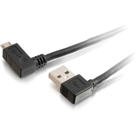 C2G 1m USB A to Micro-USB B Cable with Right Angeled Connectors-USB 2.0 ...