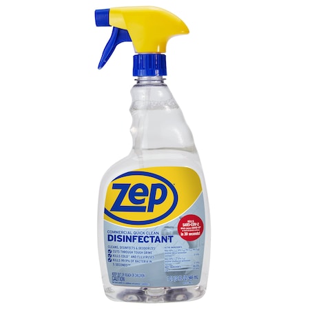 Zep Quick Clean, Disinfectant, 32oz, PK12 ZUQCD32 | Zoro