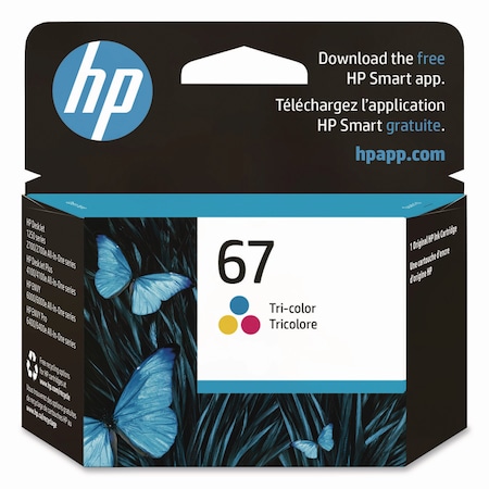 Hp HP 67 Original Inkjet Ink Cartridge - Tri-color - 1 Each - 100 Pages ...