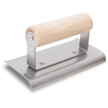 Marshalltown Curved End Hand Edger, Concrete Edger, Carbon Steel, 6 x 3 ...