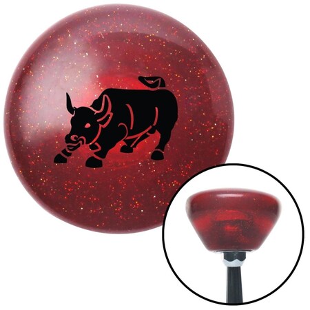 Newalthlete Black Bull Red Retro Metal Flake Shift Knob with M16 x 1.5 ...