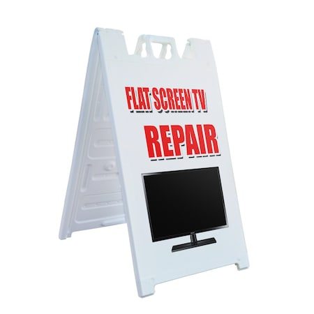 Signmission Flat Screen Tv Repair, A-Frame & 2 Decals Installed, Heavy ...