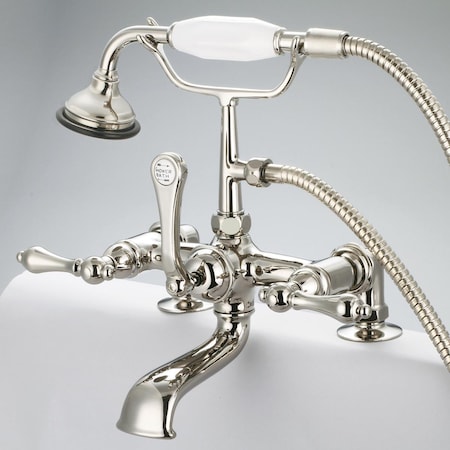 Water Creation Vintage Classic 7 in. Spread Deck Mount Tub Faucet ...